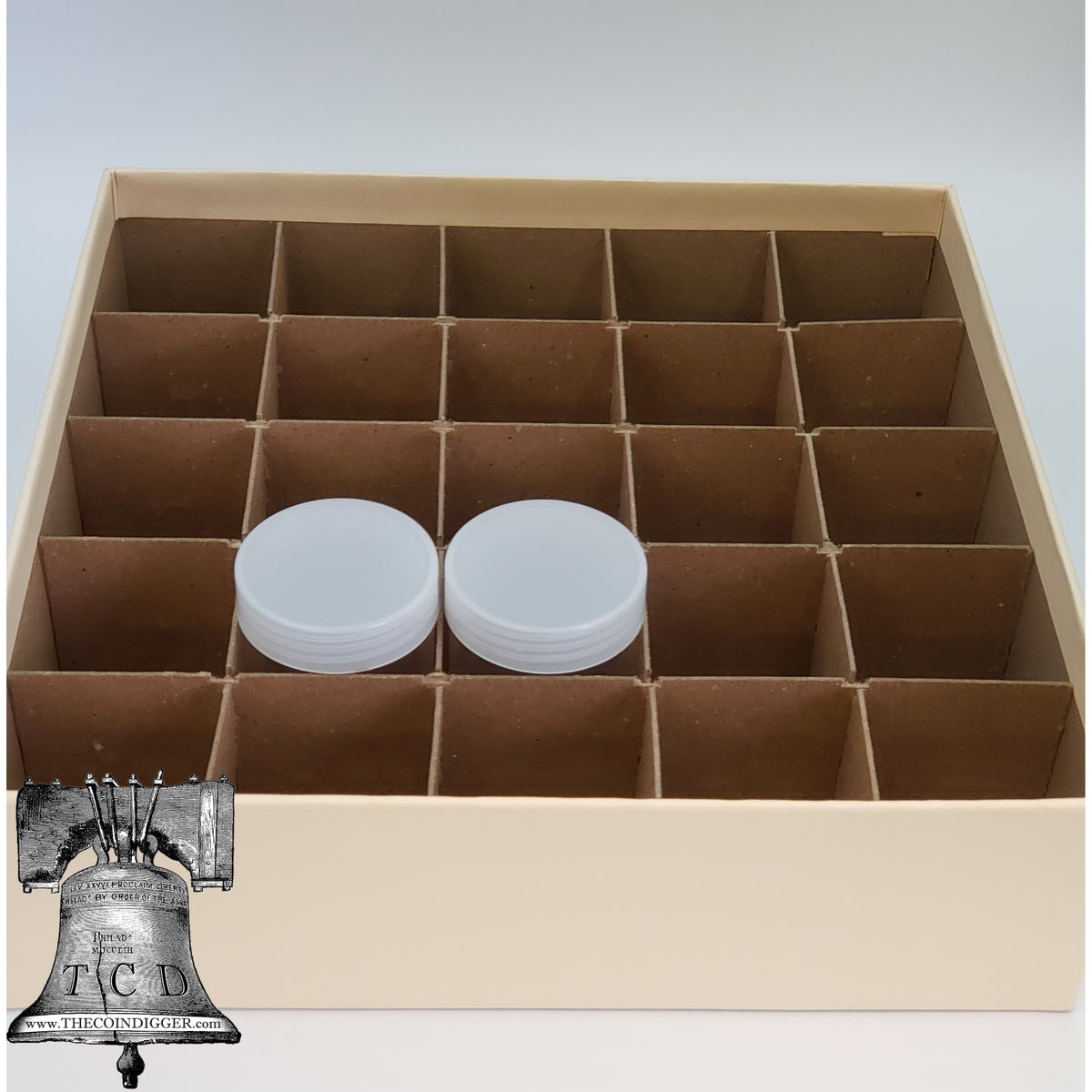 Large Dollar Coin Holder Tube Storage Box 25 Tubes Heavy Duty GUARDHOU ...